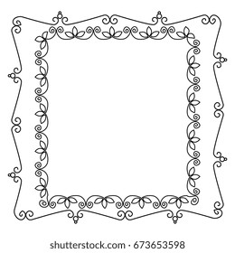 Elegant Victorian Square Shape Frame Stock Vector (Royalty Free ...