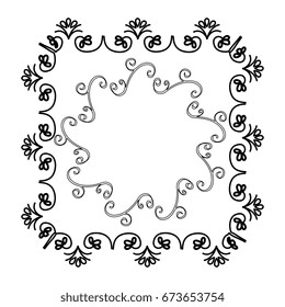Elegant Victorian Square Shape Frame Stock Vector (Royalty Free ...