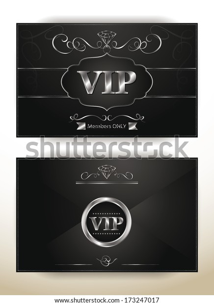 Elegant Vip Invitation Envelope Platinum Floral Stock Vector (Royalty ...