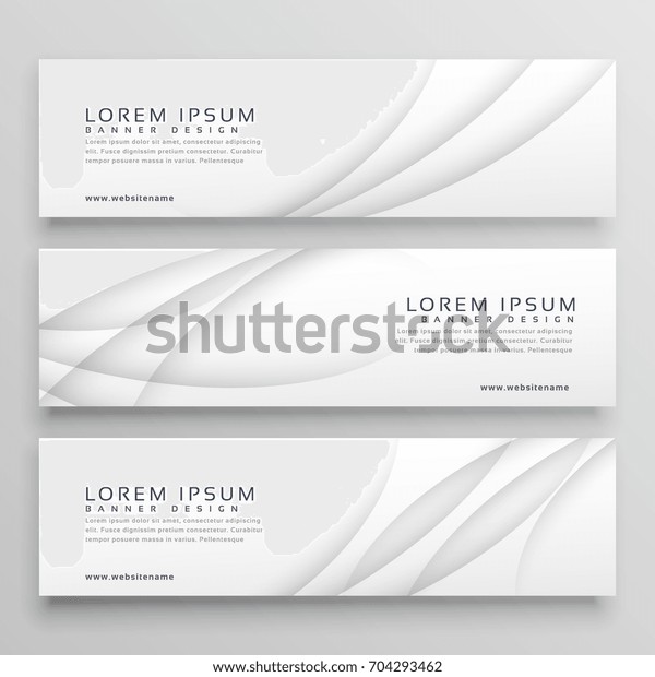 Elegant White Header Wavy Shadow Effect Stock Vector (Royalty Free ...