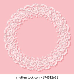 Elegant White Lace Frame Shadow Stock Vector (Royalty Free) 674512681 ...