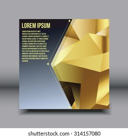 Elegant Wireframe Surface Leaflet Design Poly Stock Vector (Royalty ...