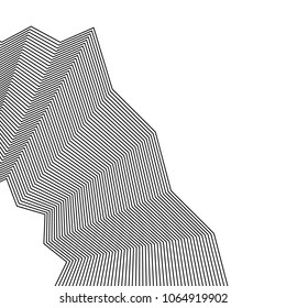 Element Crinkle Creased Lines Abstract Monochrome Stock Vector (Royalty ...
