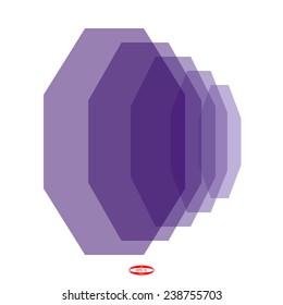 Element Design Purple Transparent Octagon On Stock Vector (Royalty Free ...