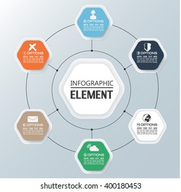 Element Infographic Chart Template Geometric Figure Stock Vector ...