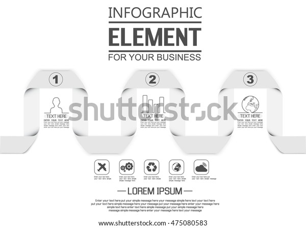 Element Infographic Template Geometric Figure Serpentine Stock Vector ...