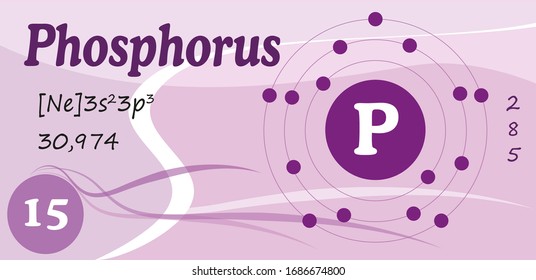 Element Reactive Nonmetal Phosphorus Formule Structure Stock Vector ...