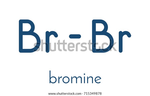 Elemental Bromine Br2 Molecule Skeletal Formula Stock Vector (Royalty ...