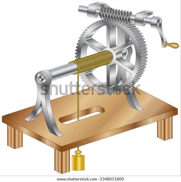 Elementary Mechanics Wheel Axle Stock Vector (Royalty Free) 1348011800