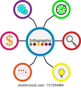 Elements Graph Diagram 6 Stages Options Stock Vector (Royalty Free ...