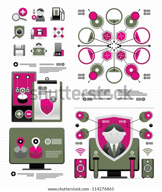 Elements Newspaper Infographic Stock Vector (Royalty Free) 114276865 ...