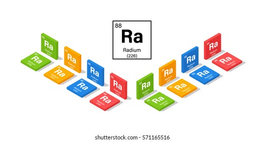 Elements Periodic Table Radium 3d Isometric 스톡 벡터(로열티 프리) 571165516 ...