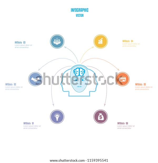 Elements Template Brain Storm Infographics Business Stock Vector ...