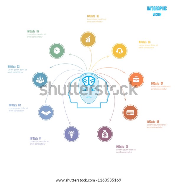 Elements Template Brain Storm Infographics Business Stock Vector ...