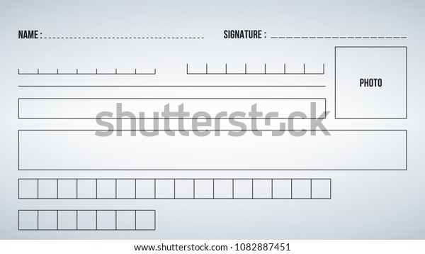 Elements Template Form Filling Out Vector Stock Vector (Royalty Free ...