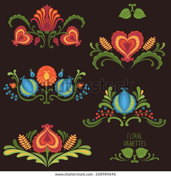 Elements Traditional Slavic Ornaments Vector Illustration Stock Vector ...