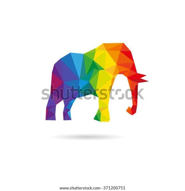 Elephant Abstract Triangle Design Concept Element Stock Vector (Royalty ...