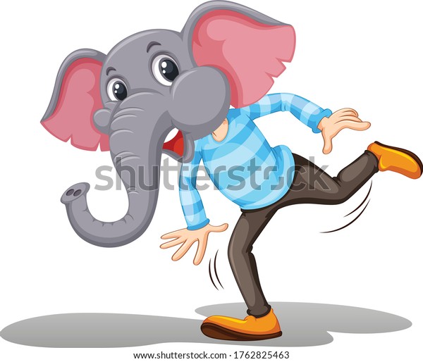 Elephant Boy Cartoon Vector Art Illustration Stock Vector (Royalty Free ...