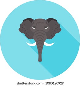 Elephant Face Icon Stock Vector (Royalty Free) 1080120929