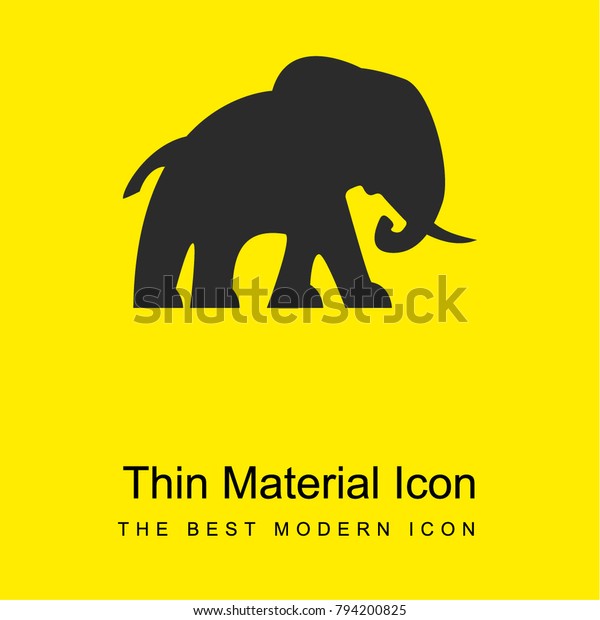 Elephant Facing Right Bright Yellow Material Stock Vector (Royalty Free ...
