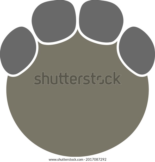 Elephant Footprint Isolated Vector Illustration Stock Vector (Royalty ...