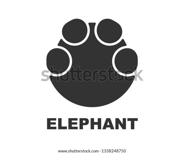 Elephant Footprint Logo Vector Paw Print Stock Vector (Royalty Free ...