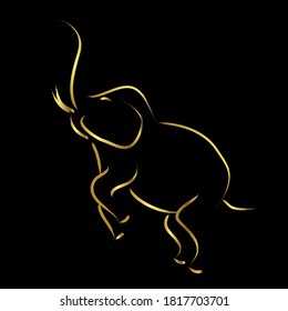 Ganesha God Elephant Golden Border Elements Stock Vector (Royalty Free ...