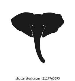 Elephant Head Icon On White Background Stock Vector (Royalty Free ...