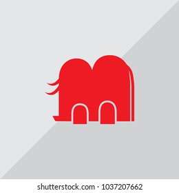 Elephant Letter M Stock Vector (Royalty Free) 1037207662 | Shutterstock