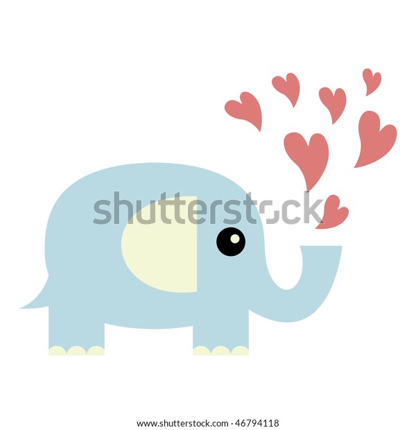 Elephant Love Stock Vector (Royalty Free) 46794118