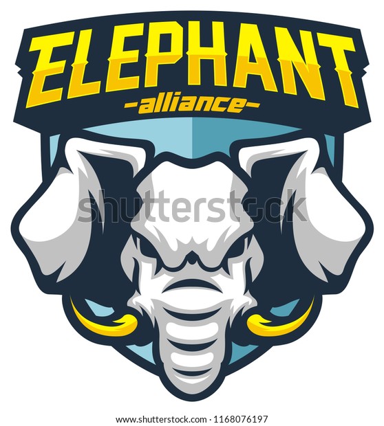 Elephant Mascot Logo Team Logo Stock Vector (Royalty Free) 1168076197