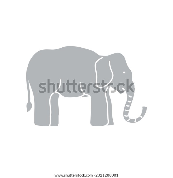 Elephant Pachyderm Animal Icon Isolated Stock Vector (Royalty Free ...