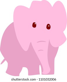 Elephant Pink Vector Illustration Isolated Stock Vector (Royalty Free ...