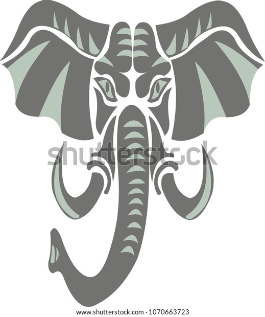 Elephant Symbol Emblem Logo Stock Vector (Royalty Free) 1070663723 ...