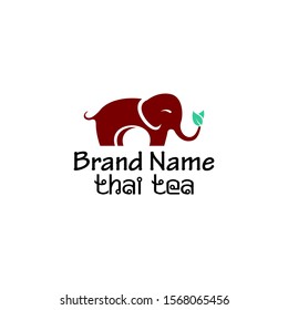 Elephant Thai Tea Logo Design Vector Stock Vector (Royalty Free ...