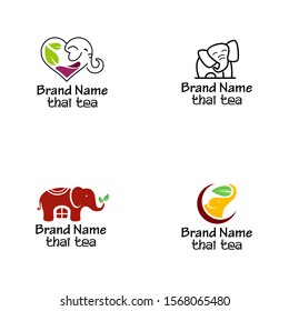 Elephant Thai Tea Logo Design Vector Stock Vector (Royalty Free) 1568065474