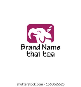 Elephant Thai Tea Logo Design Vector Stock Vector (Royalty Free ...