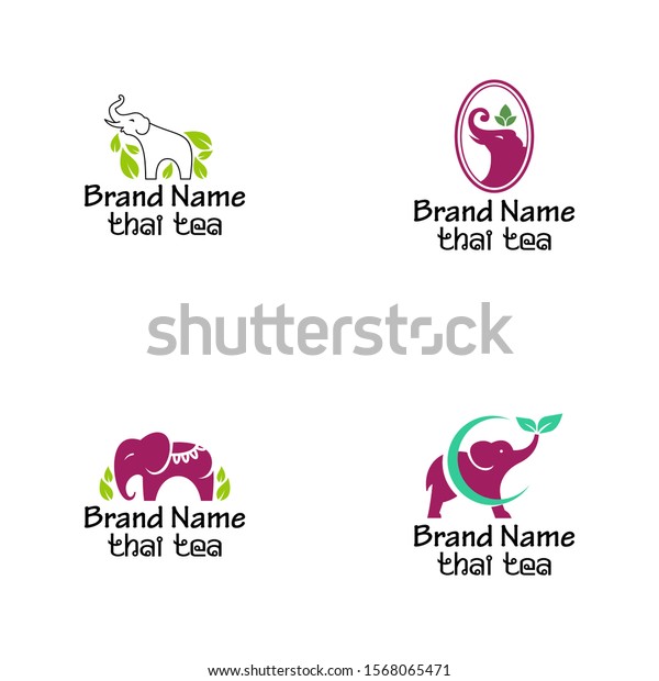 Elephant Thai Tea Logo Design Vector Stock Vector (Royalty Free ...