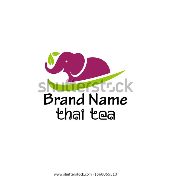 Elephant Thai Tea Logo Design Vector Stock Vector (Royalty Free ...