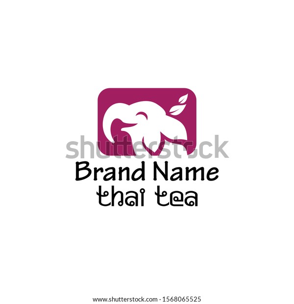 Elephant Thai Tea Logo Design Vector Stock Vector (Royalty Free ...