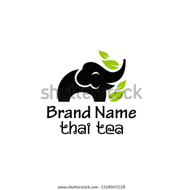 Elephant Thai Tea Logo Design Vector Stock Vector (Royalty Free ...