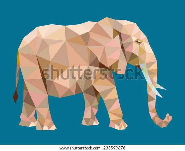 Elephant Triangle Low Polygon Style Nice Stock Vector (Royalty Free ...