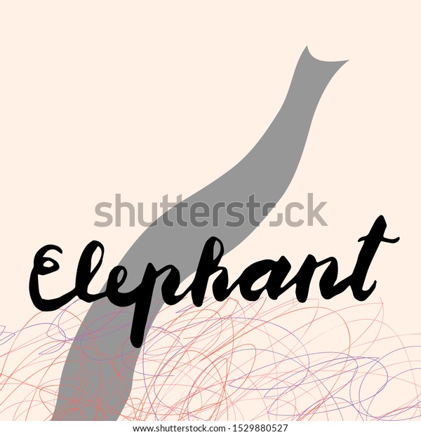 Elephant Trunk Animation Isolated On Background Stock Vector (Royalty ...