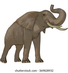 Elephant Trunk Raised Vector Illustration Low: เวกเตอร์สต็อก (ปลอดค่า ...