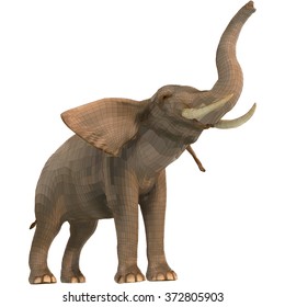 Elephant Trunk Raised Vector Illustration Low: เวกเตอร์สต็อก (ปลอดค่า ...