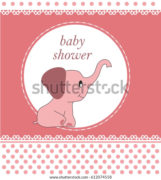 Elephant Vector Background Baby Shower Stock Vector (Royalty Free ...
