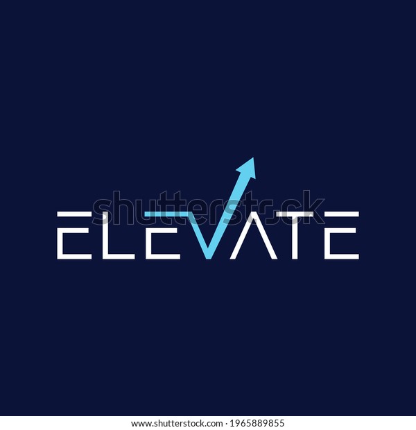 Elevate Letter Logo Design Arrow Letter Stock Vector (Royalty Free ...