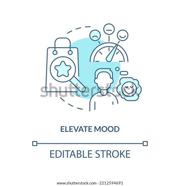 Elevate Mood Turquoise Concept Icon Ambient Stock Vector (Royalty Free ...