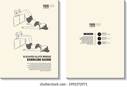 Elevated Glute Bridge Illustrated Exercise Guide Stock Vector (Royalty ...