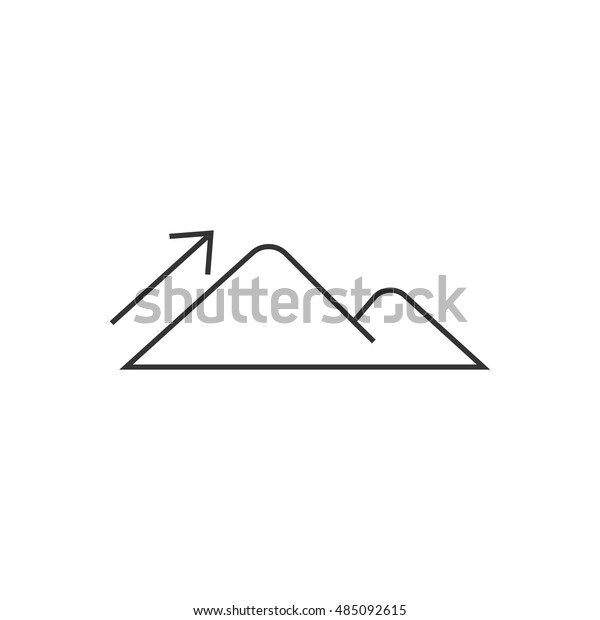 Elevation Icon Thin Outline Style Riding Stock Vector (Royalty Free ...